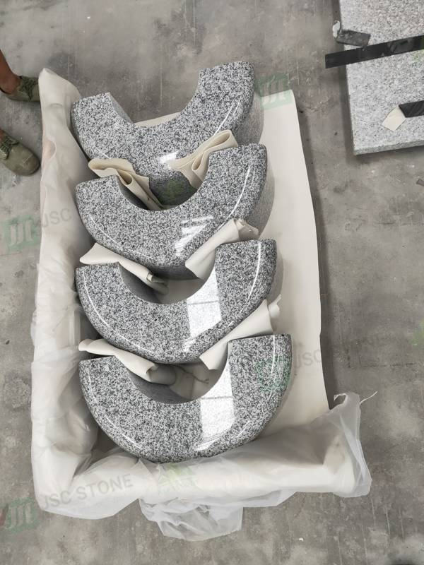 Customized China Grey Granite G603 Column Base For Building Exterior ...