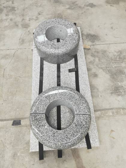 Customized China Grey Granite G603 Column Base For Building Exterior ...