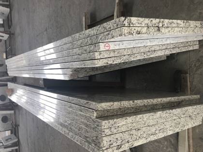 USA Prefabricated White Rose Granite Kitchen Countertop