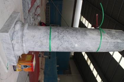 Customized High-end Villa Interior Decoration Carrara White Marble Columns