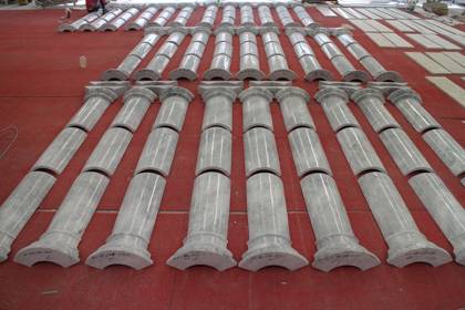 Customized High-end Villa Interior Decoration Carrara White Marble Columns